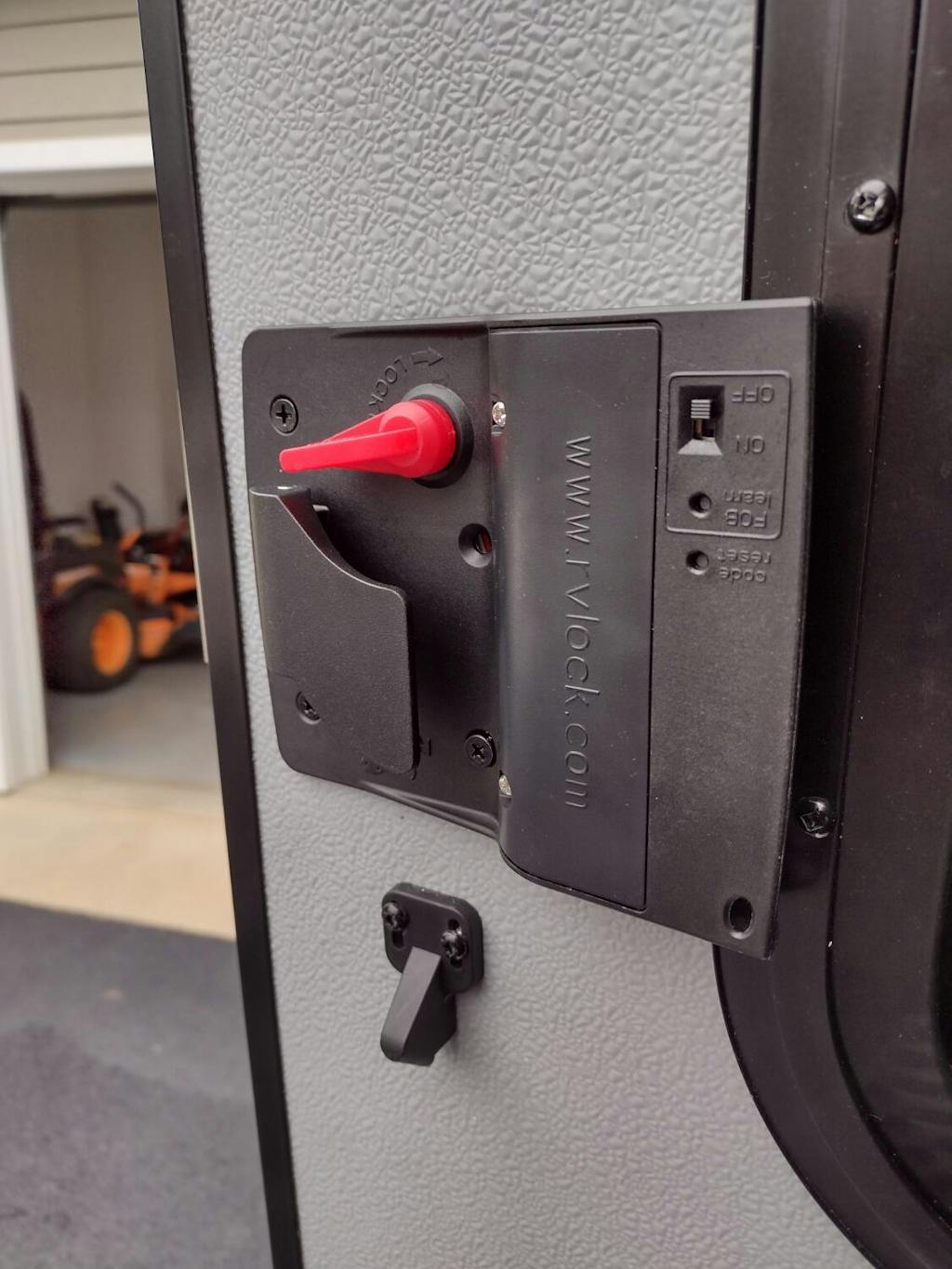 RVLock Compact Keyless Travel Trailer and Fifth Wheel Handle - Left Ha