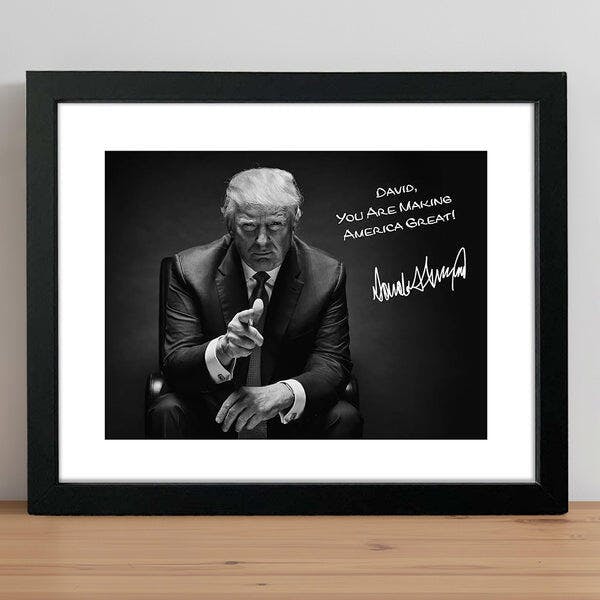 President Donald Trump Signed Photo Print Autographed Name Customized ...