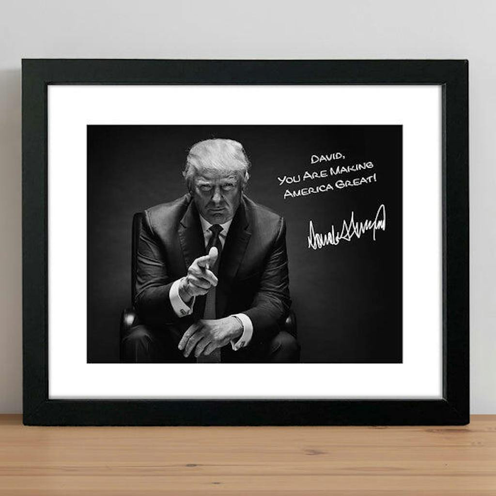President Donald Trump Signed Photo Print Autographed Name Customized ...