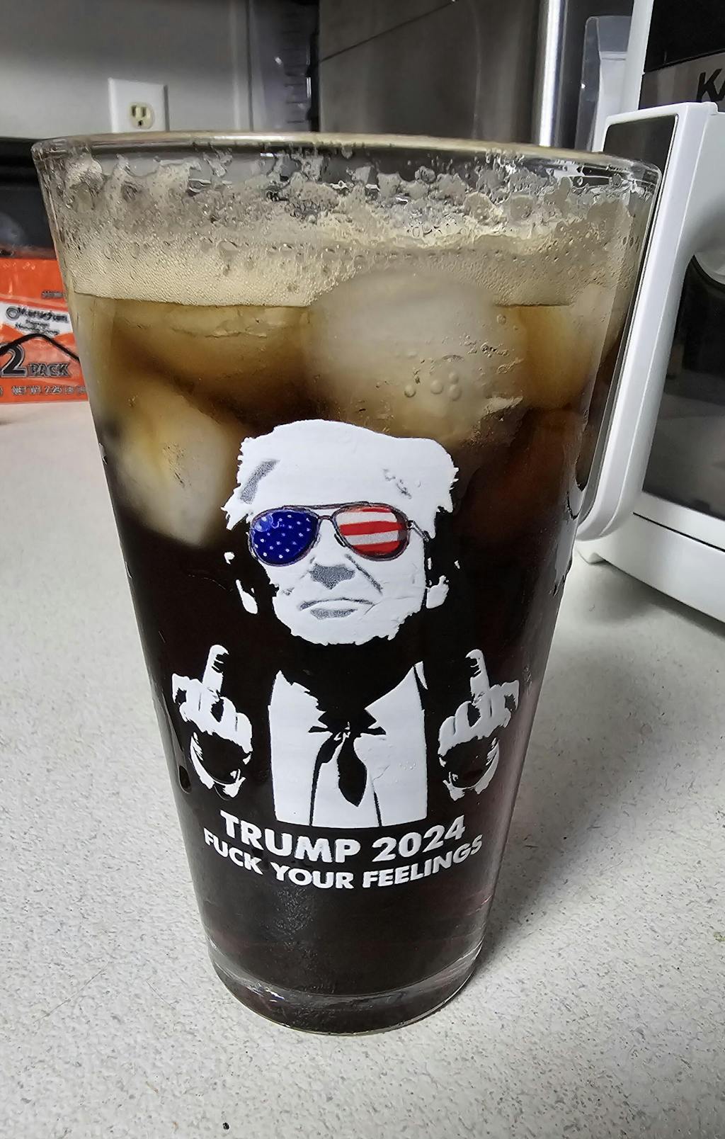 Independence Day American Donald Trump Print Beer Glass - RWB Zone