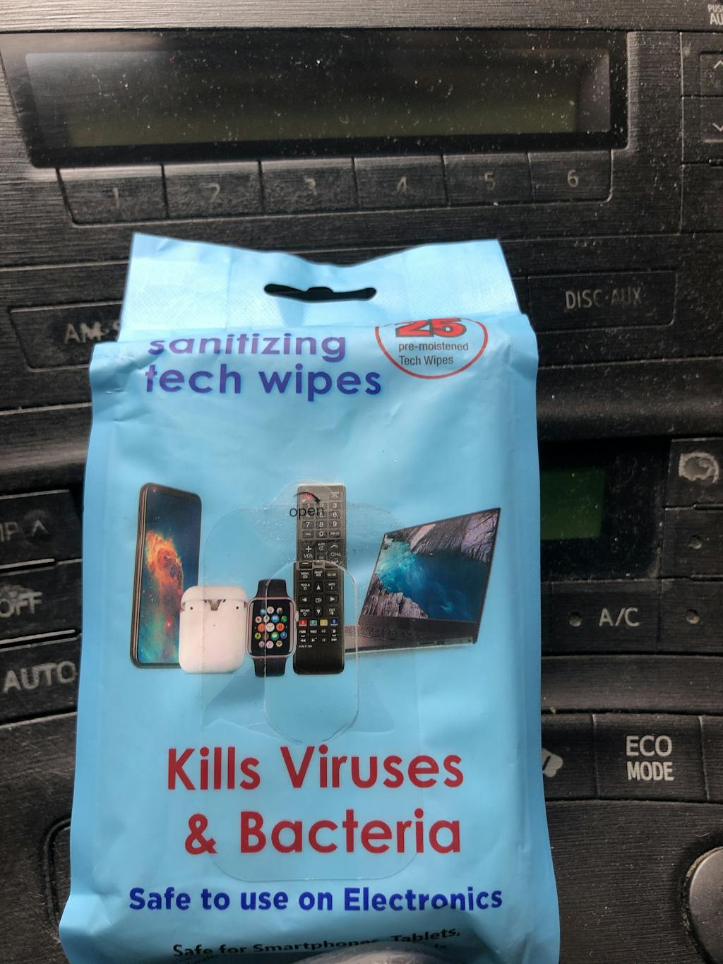 Pure Mobile Sanitizing Tech Wipes – Pack of 25