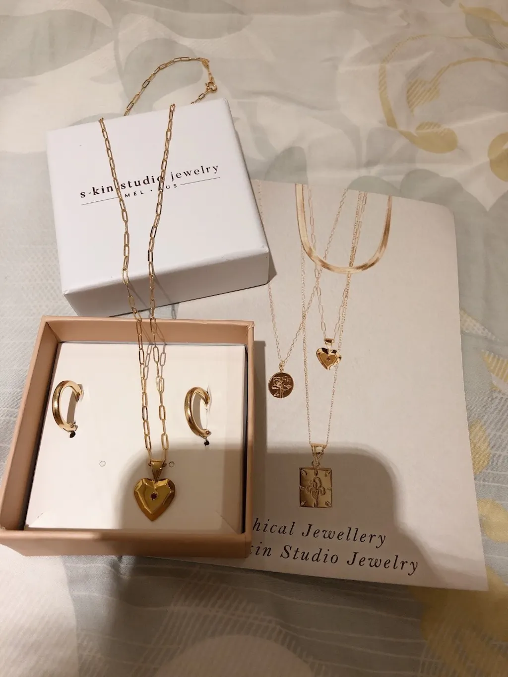 Gilded Heart Pendant Necklace – S-kin Studio Jewelry