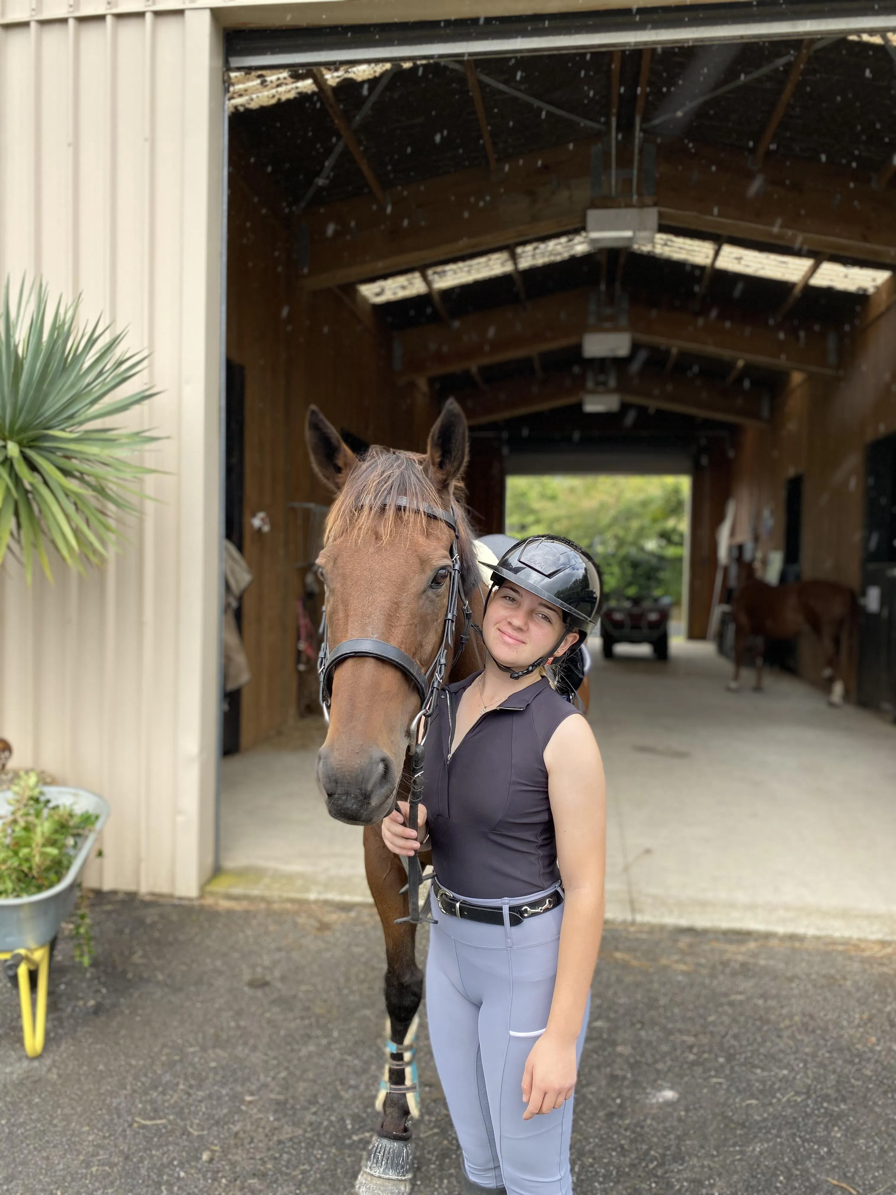 Sabi Equestrian - Sleeveless Paradigm Design Base Layer - Silver Eclipse