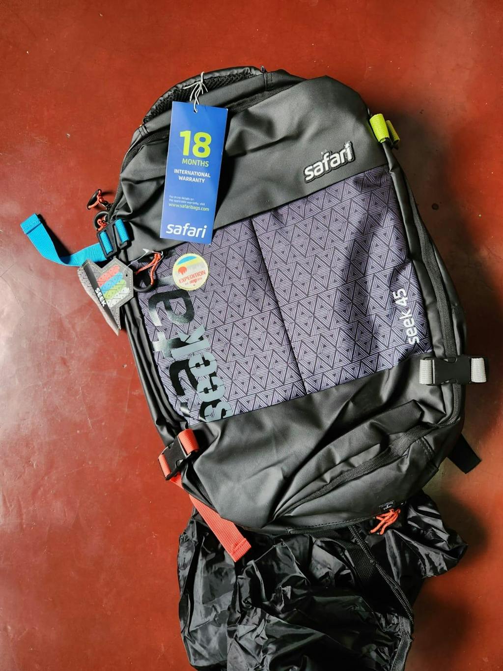 Seek 45L Overnighter Travel Backpack with Expander, Two Way Handle, Lu