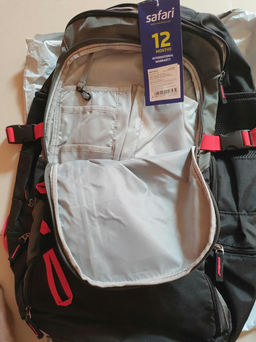 Buy Safari Hunt 60L Overnighter Rucksack Black Online