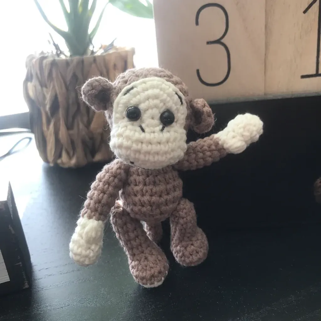 Crochet Monkey Keychain, Crochet Keychain, Amigurumi Monkey, Crochet K