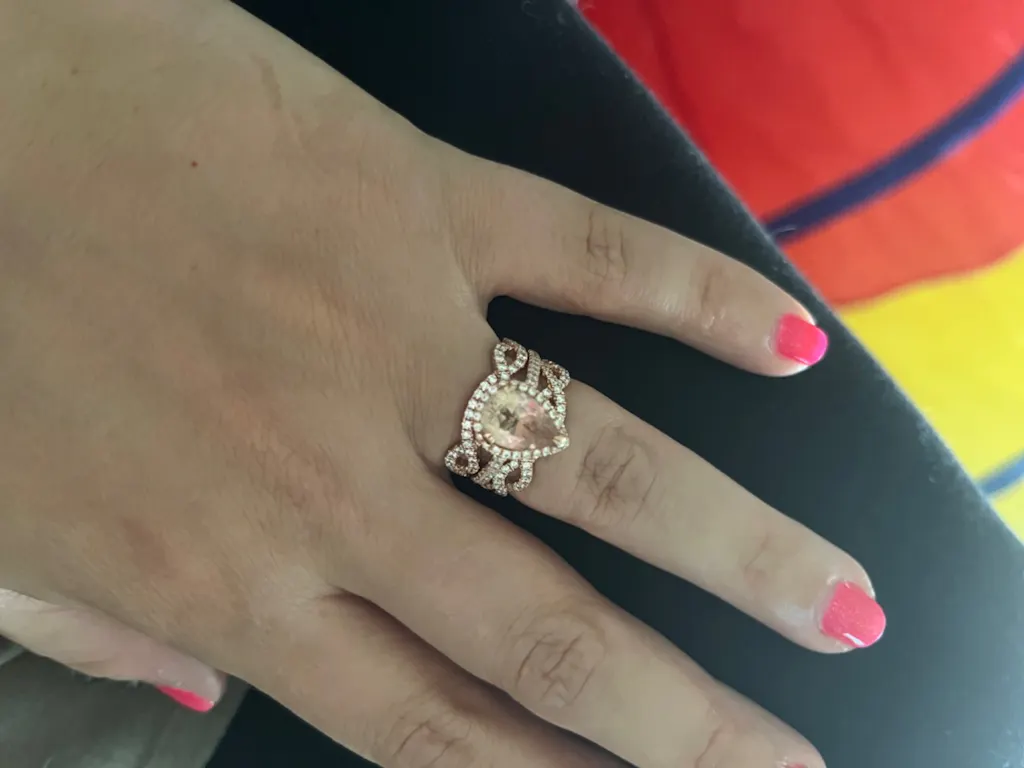 The Rosy Diamond Wedding Band Twist Infinity Design