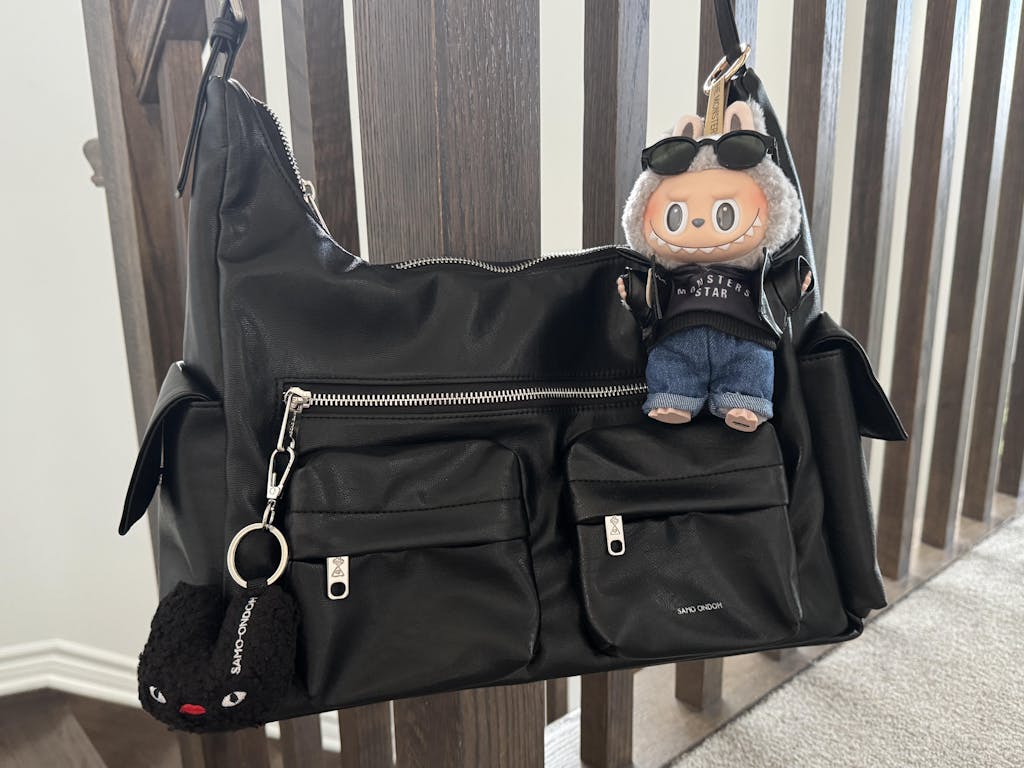 pocket mug bag L nappa black