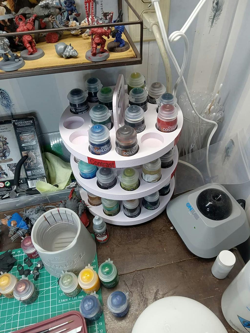 3-Tier Spinning Paint Organizer Rack for Citadel Paints Bottles – Sanfurney