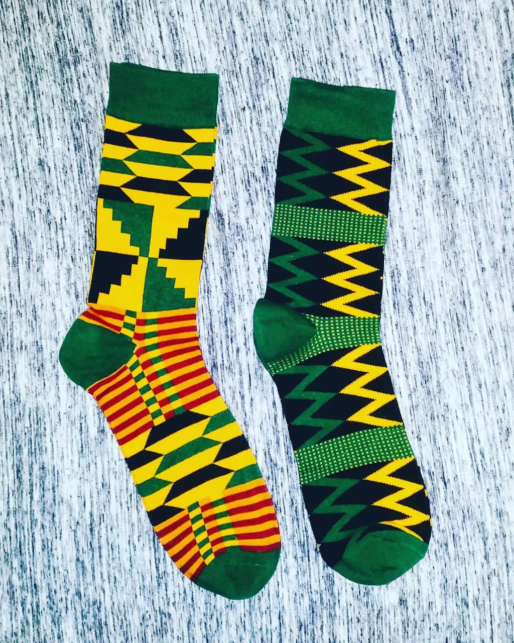 Premium Quality African Kente Cloth Socks for Dress or Casual Novelty ...