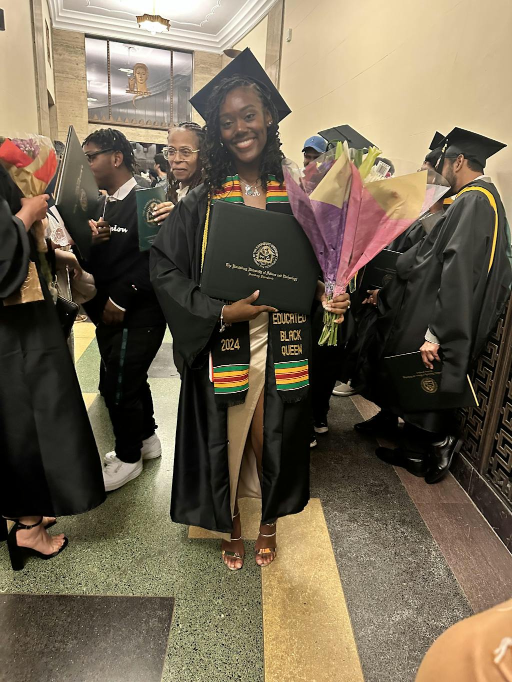 Educated Black Queen Class of 2025 Authentic Handwoven Kente Cloth Gra ...