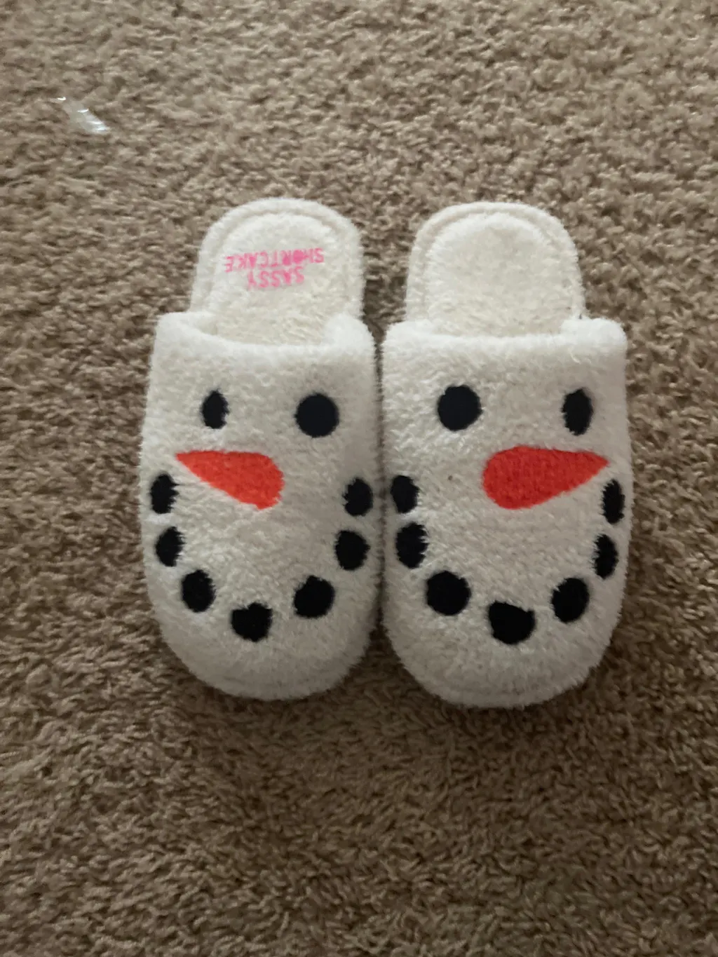 Pink Santa Slippers | Sassy Shortcake