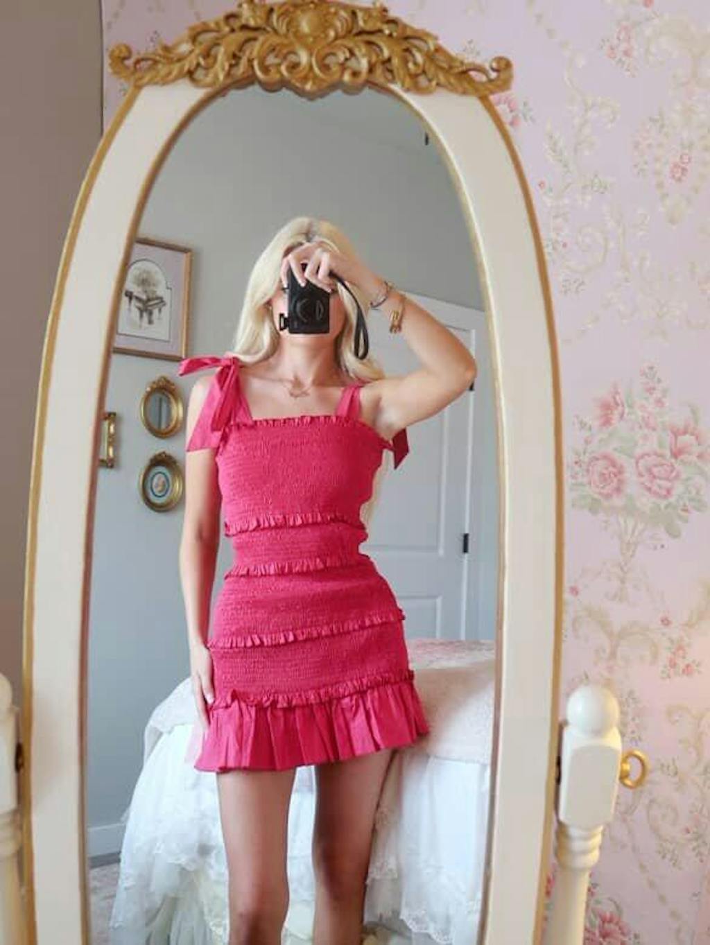 Hot Pink Smocked Playdate Preppy Dress | Sassy Shortcake