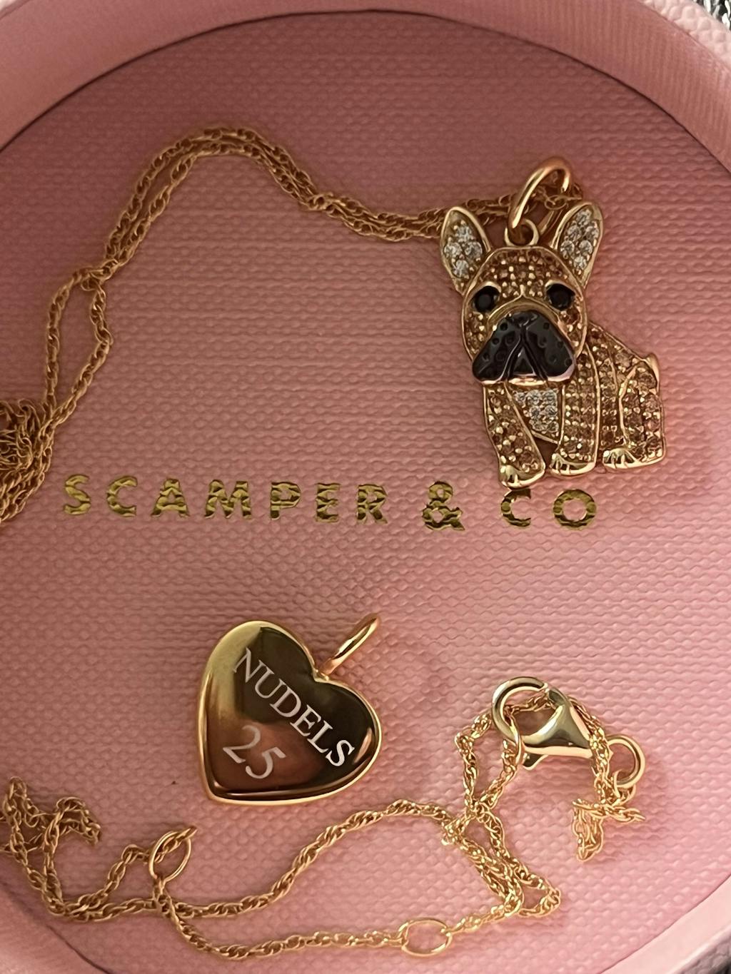 French Bulldog Gold Sterling Silver Pendant Necklace – Scamper & Co ...