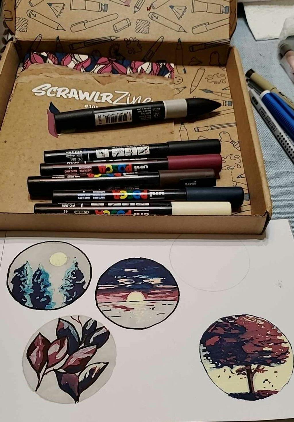 ScrawlrBox #105 - Uni POSCA 3M Paint Markers