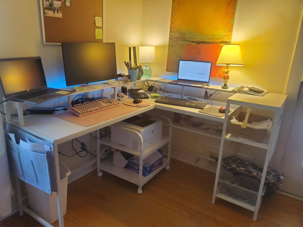 SEDETA 96 Inch L Shaped Gaming Desk Reversible Computer Desk