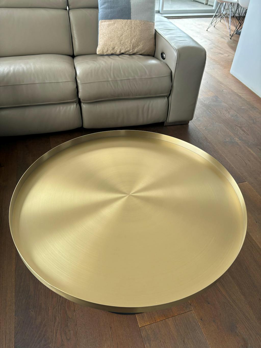 Lloyd 76cm Round Coffee Table - Gold & Black Base – Seek & Ramble