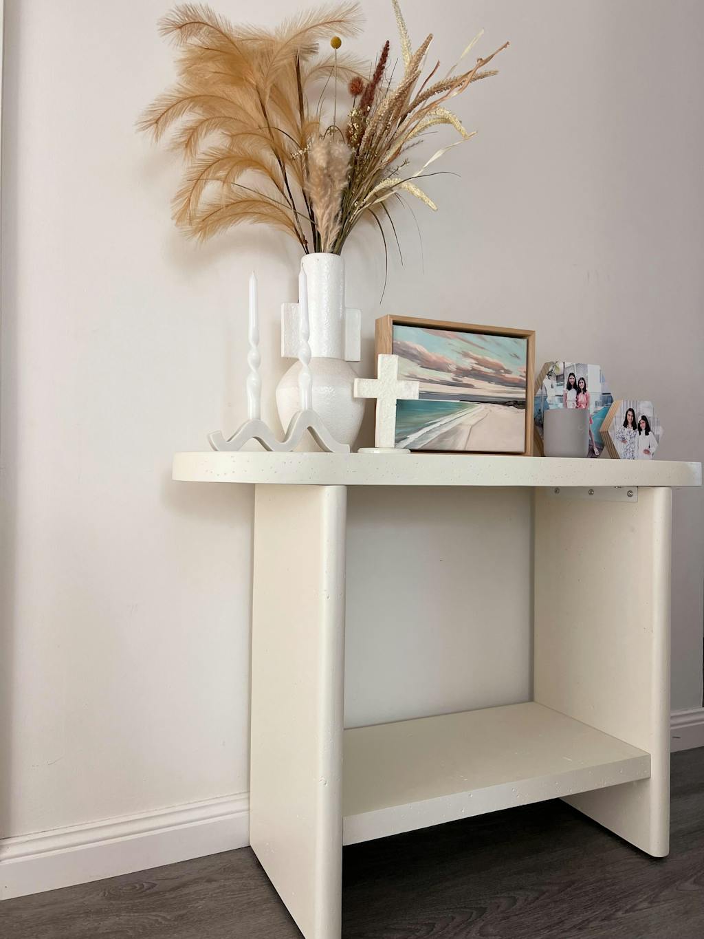 Delos Stone Look 100cm Console Hall Table White | Seek & Ramble USA & AUS