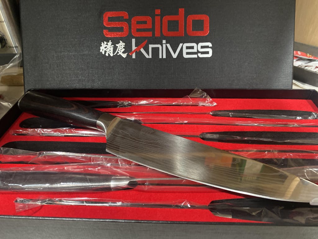 SEIDO Master Chef Knife Set With Roll-up Knife Bag | 9-Piece Bundle