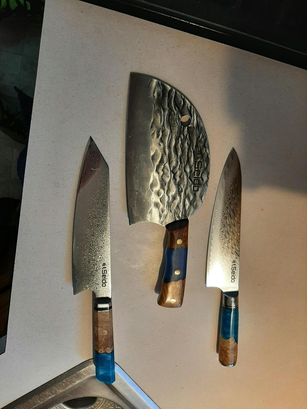 Gyuto Executive Chef Knife: Blue Resin Handle | Seido Knives