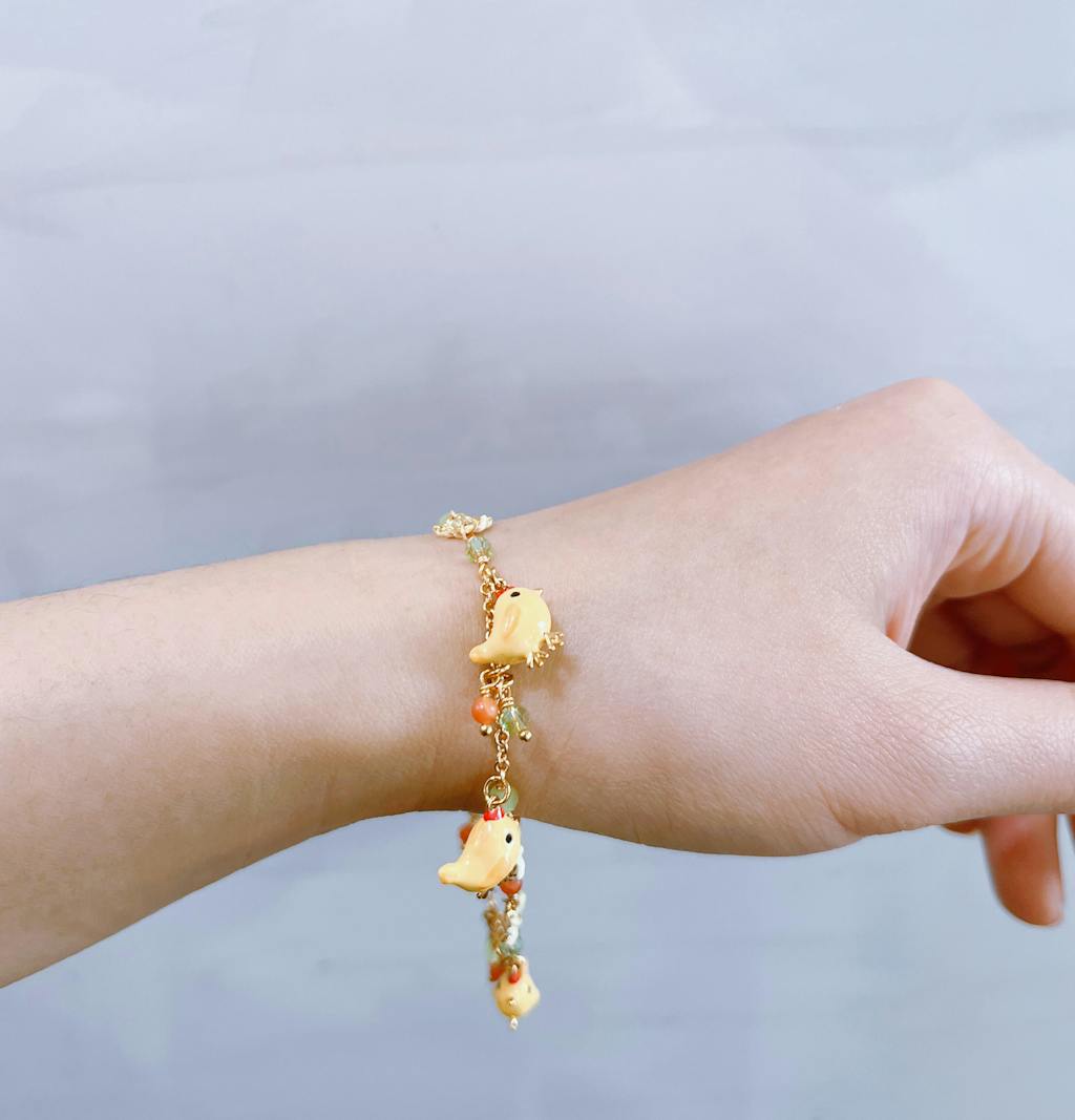 Selenichast Small Chicken Bracelet, Enamel Bracelet, Animal lover ...
