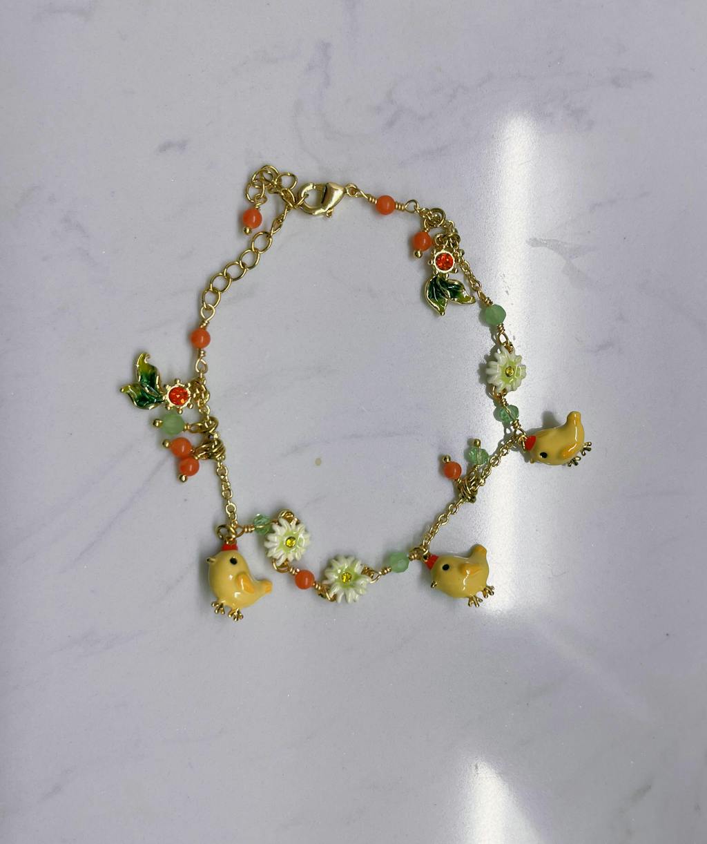 Selenichast Small Chicken Bracelet, Enamel Bracelet, Animal lover ...