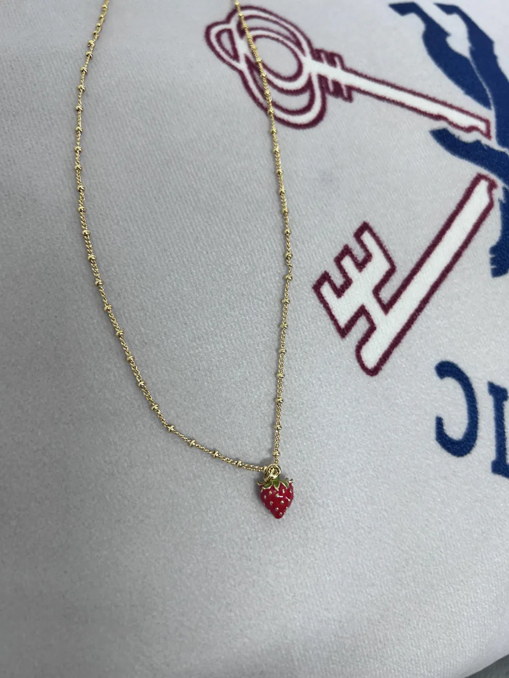 Selenichast Gold enamel Cherry fruit Necklace- Symbolic orchard fruit ...