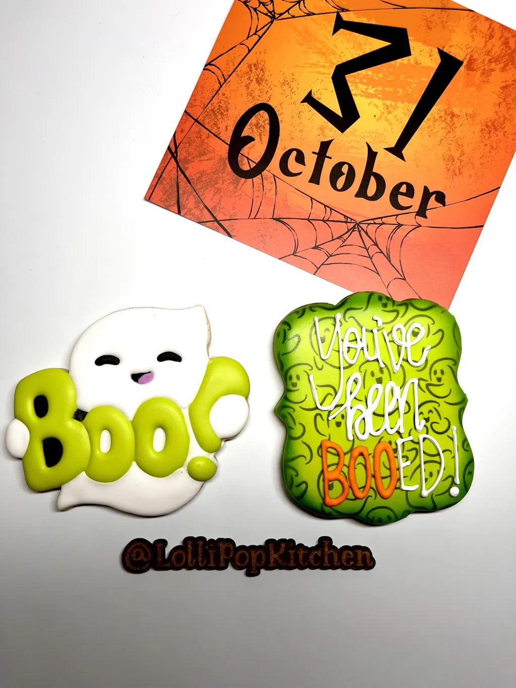 Ghost Holding Boo Word Cookie Cutter