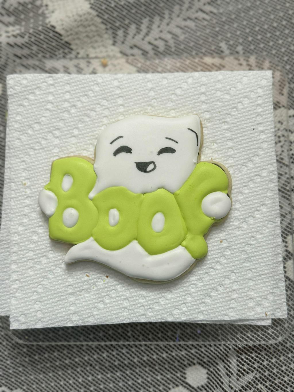 Ghost Holding Boo Word Cookie Cutter