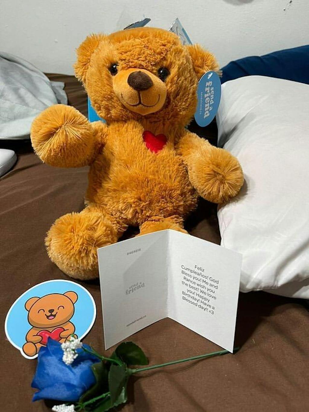 Toby the Teddy Bear Stuffed Animal Care Package - SendAFriend