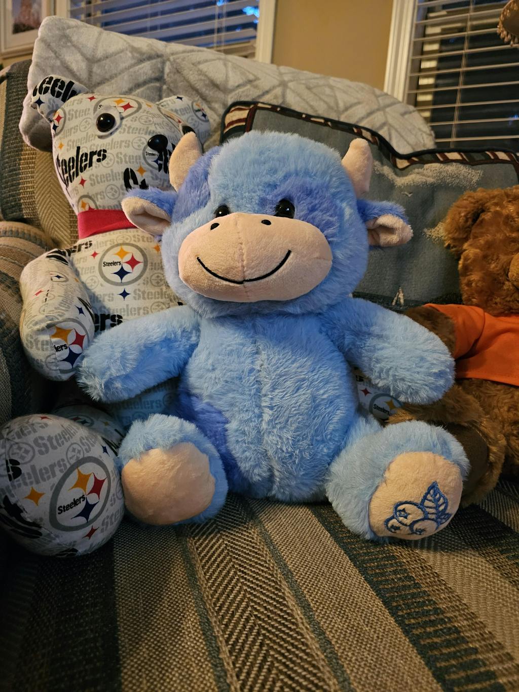 Beau the Blueberry Cow | SendAFriend's Stuffed Animal Care Packages