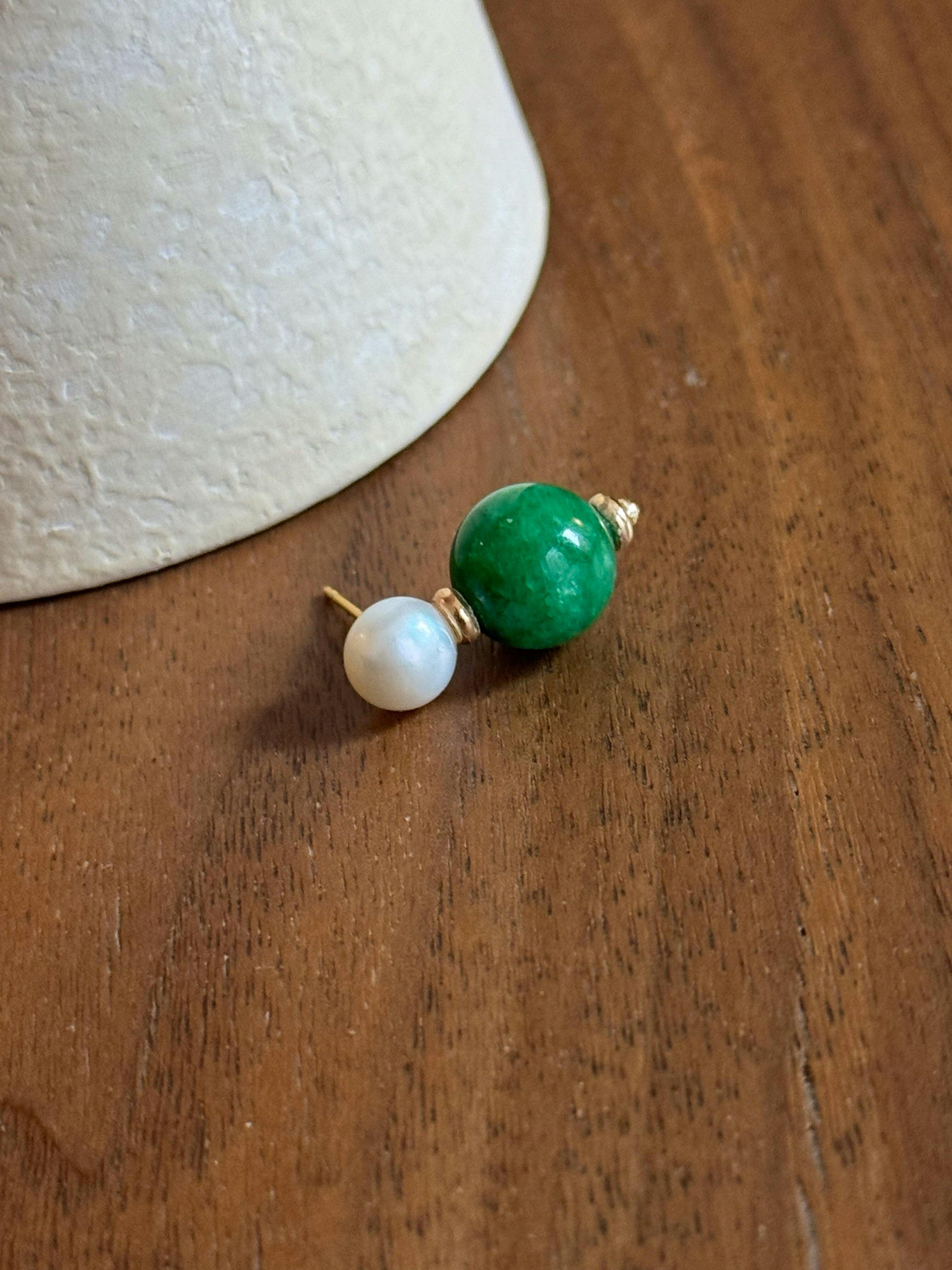 Robyn — Pearl Jade Stone Drop Earrings | seree