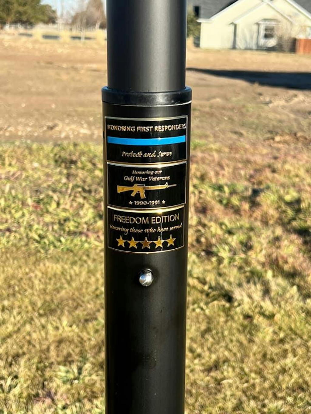 Memorial Flagpole Plaques Gold/Black – Service First Products