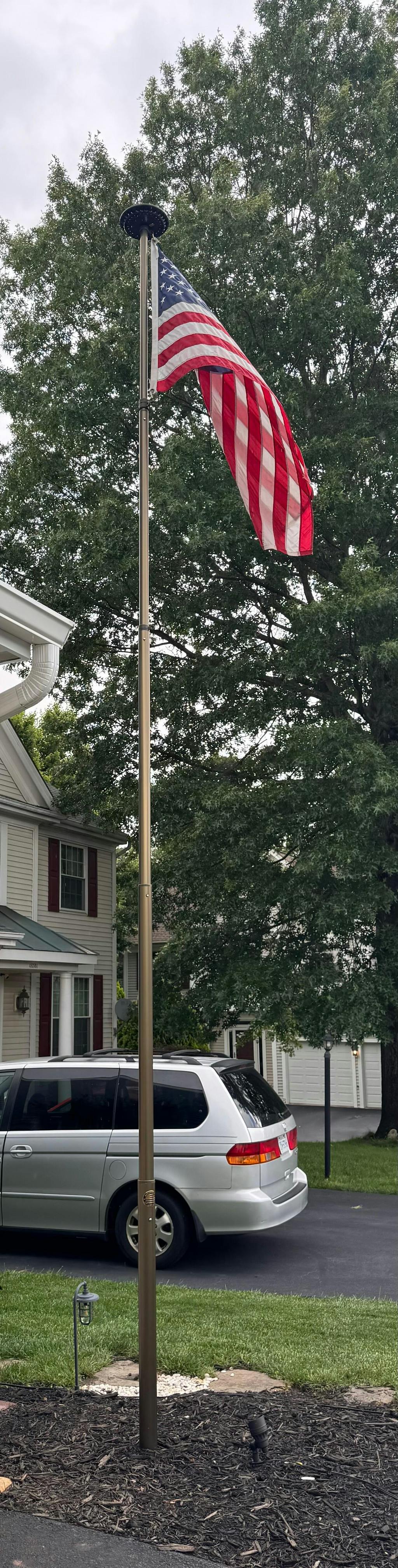 20' or 25' Delta TELESCOPING Flagpole "Independence" (Bronze) – Service ...