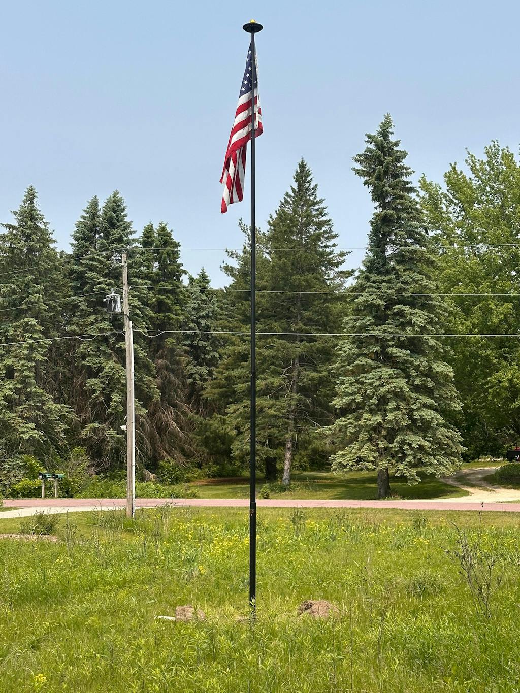 20' or 25' Delta TELESCOPING Flagpole "Freedom Edition" (Black ...