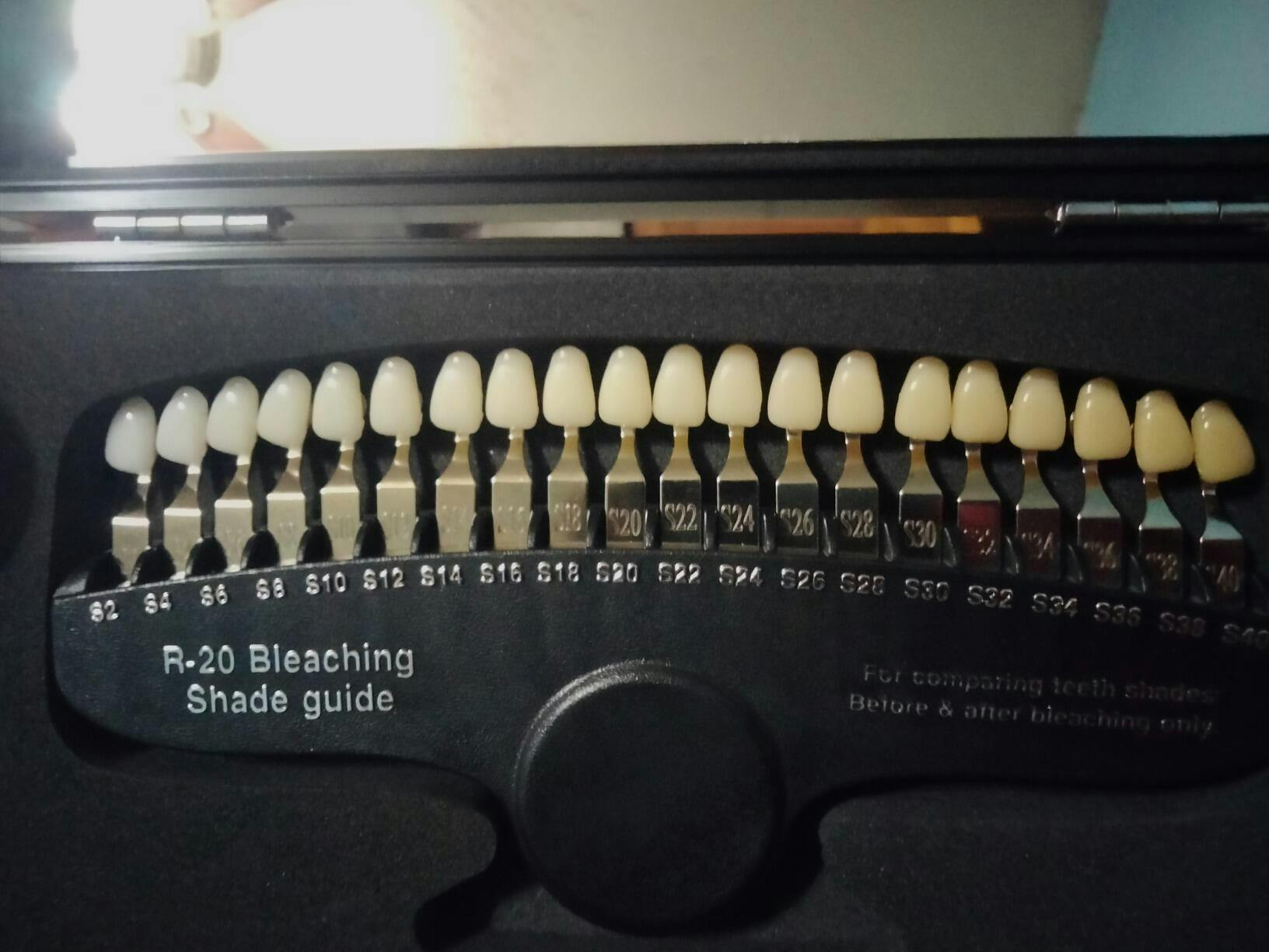 20 Colors Teeth Whitening Set 3d Shade Guide Tooth Shade Chart Board