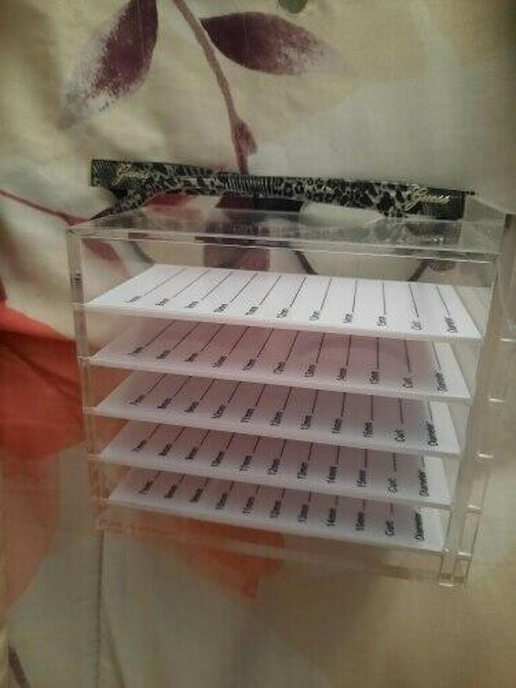 Lash Extension Storage Box 5 Layers Acrylic Pallet Lash Display Holder ...