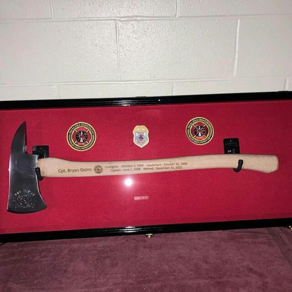 Firefighter Fireman Axe Display Case Cabinet