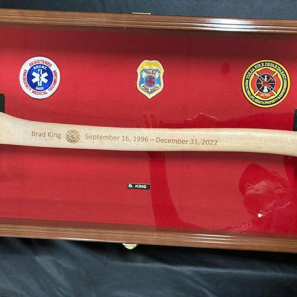 Firefighter Fireman Axe Display Case Cabinet