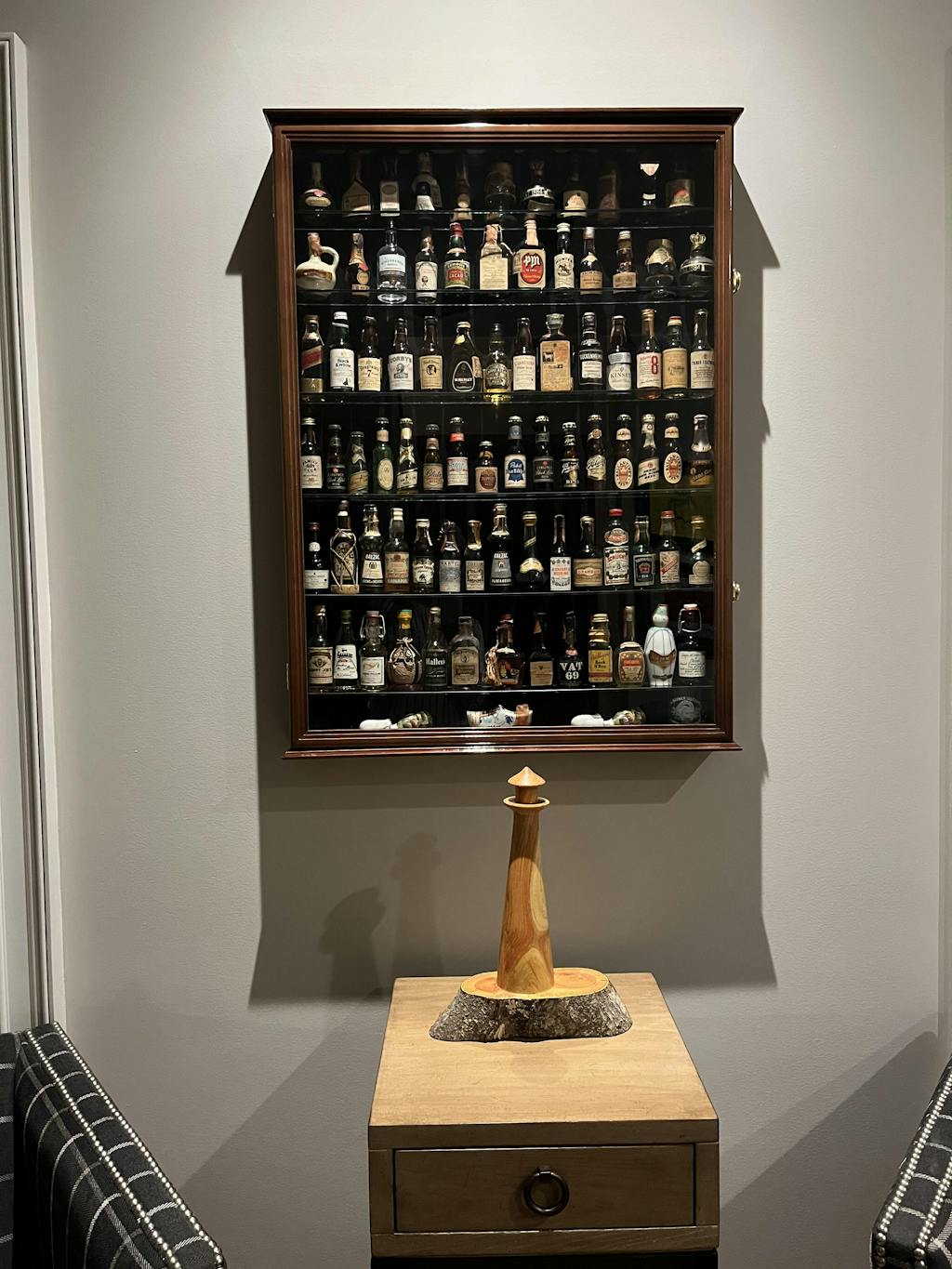 Large Tall Shot Glass, Shooter, Mini Liquor Bottle Display Case Cabinet