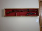 Long Rifle / Musket Gun Display Case Cabinet - 54"