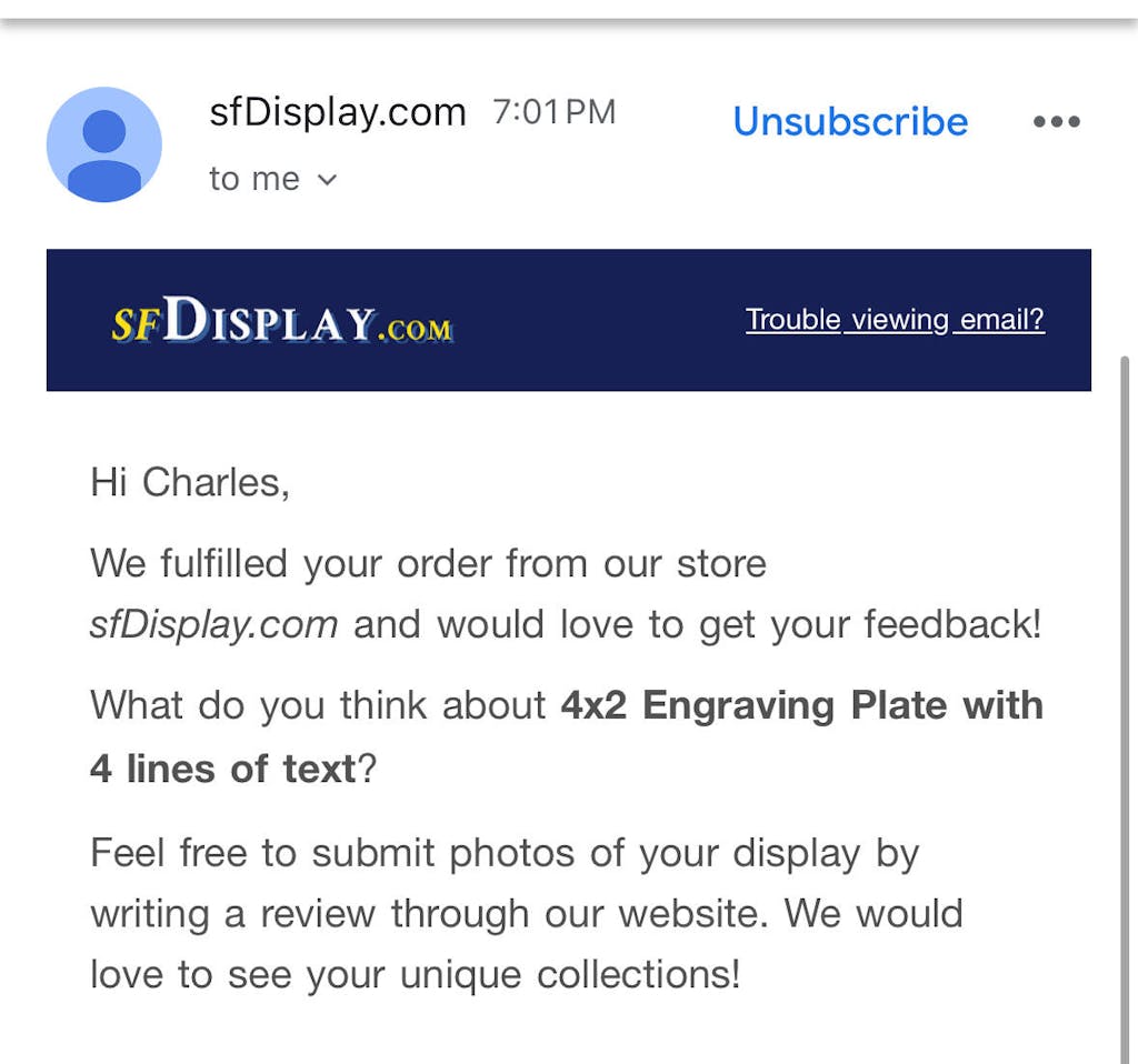 4x2 Engraving Plate with 4 lines of text