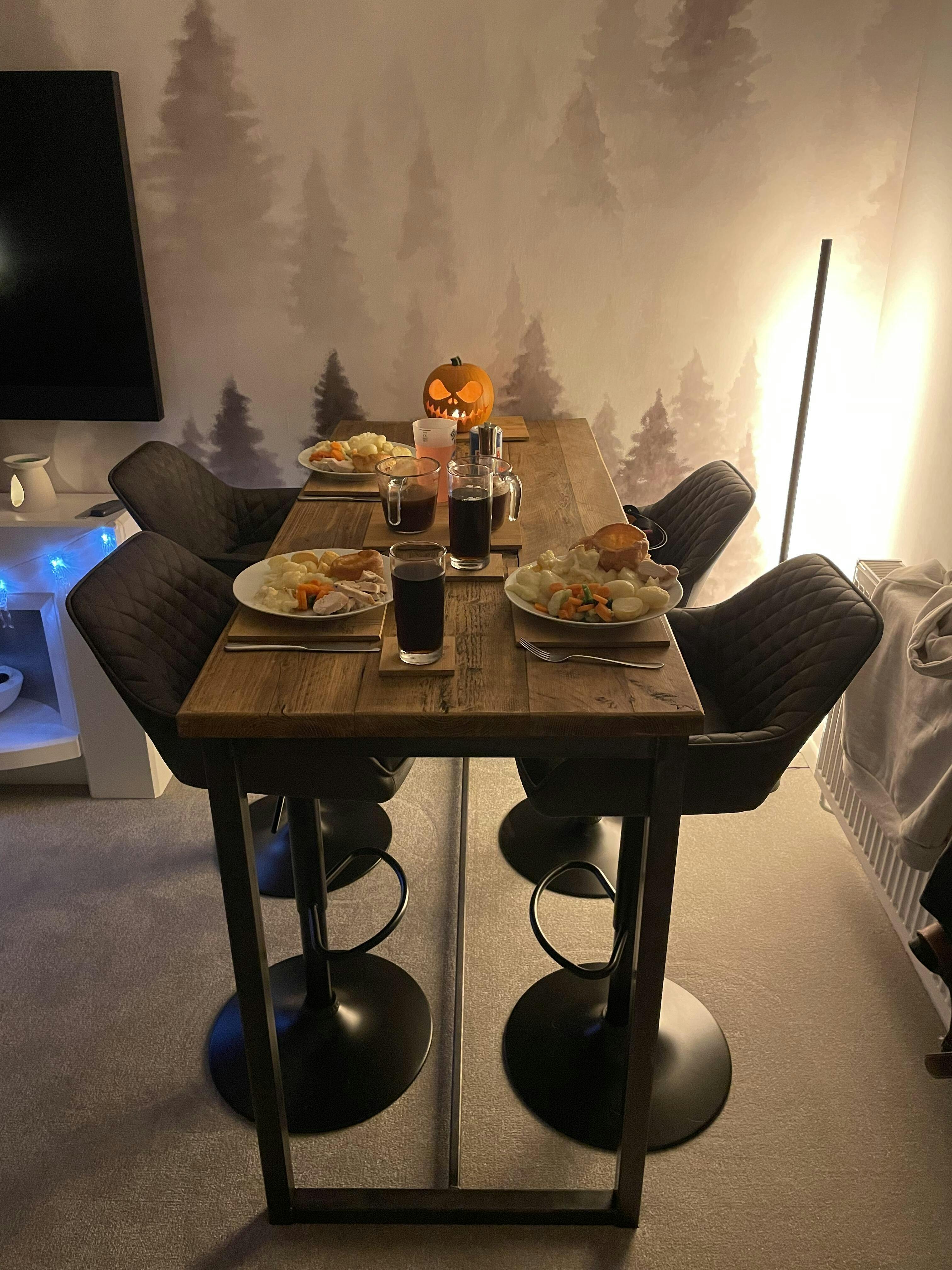 Breakfast bar table kitchen stool set tall high stools pair 4 seat 6 ...