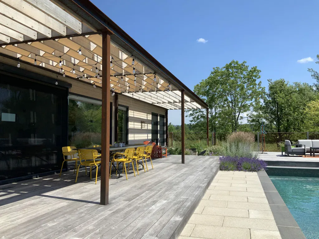Custom Pergola Shade Weave | Shade Sails – Shade Sails Canada