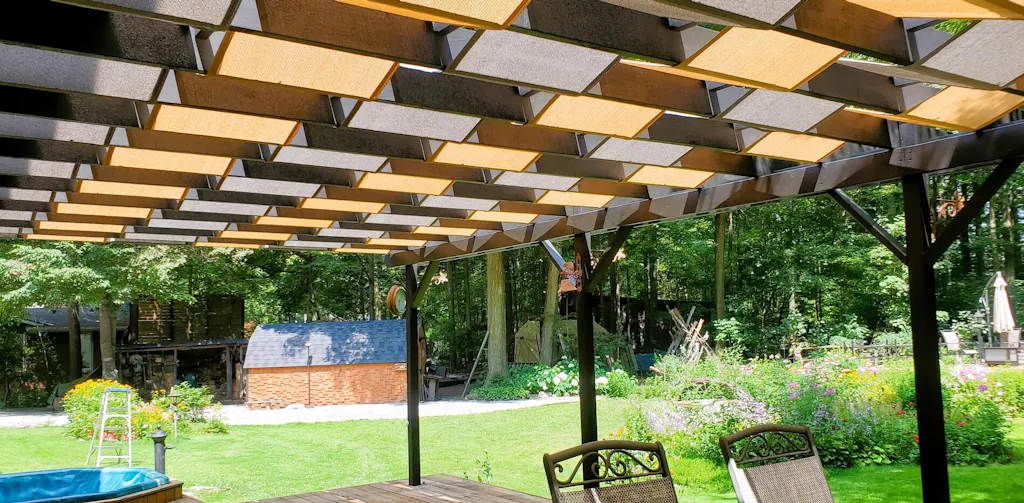 Custom Pergola Shade Weave | Shade Sails – Shade Sails Canada