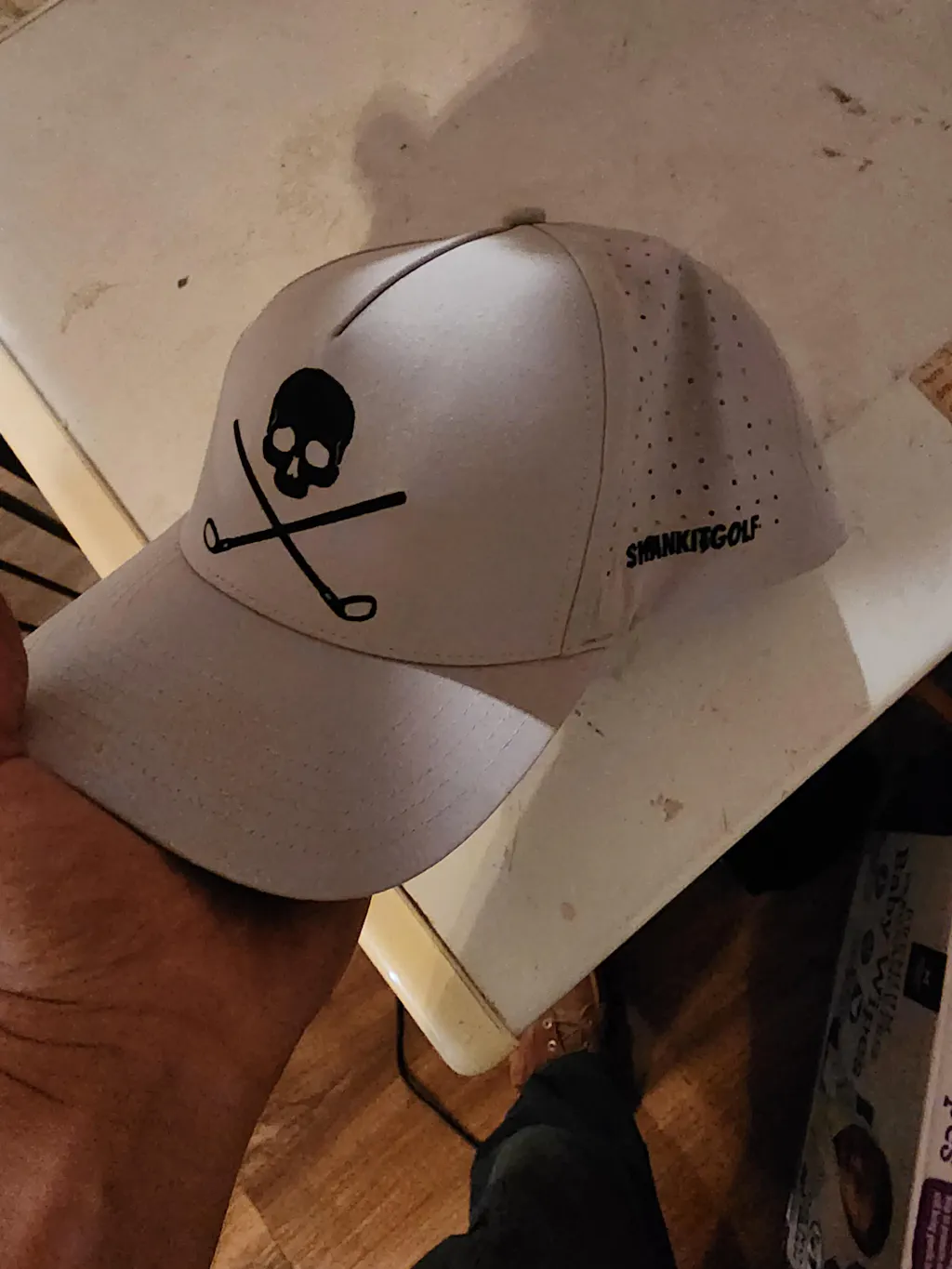 Shankitgolf Skull Crossbone Adjustable Gray Golf Hat – Shank it Golf