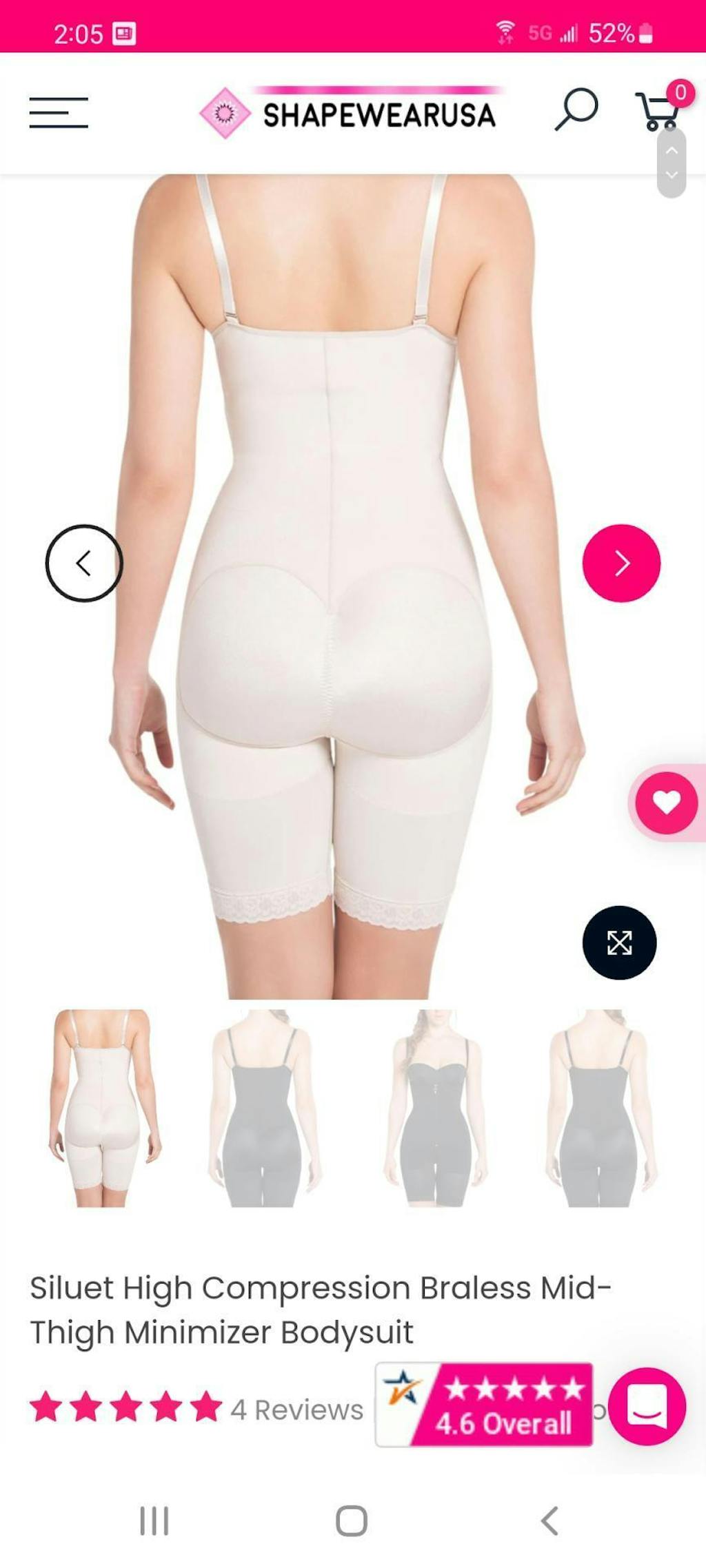 Siluet Latex Braless Mid-Thigh Minimizer Bodysuit – ShapewearUSA.com