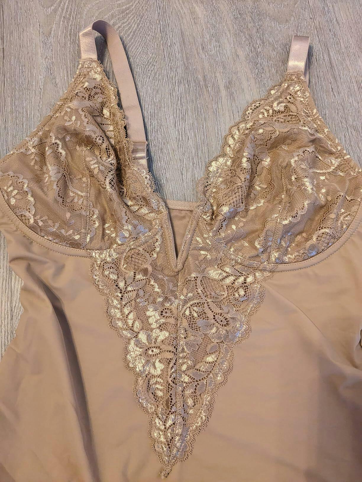 Spitzen V-Ausschnitt Bauchweg Mieder Ganzkörper Shapewear Body