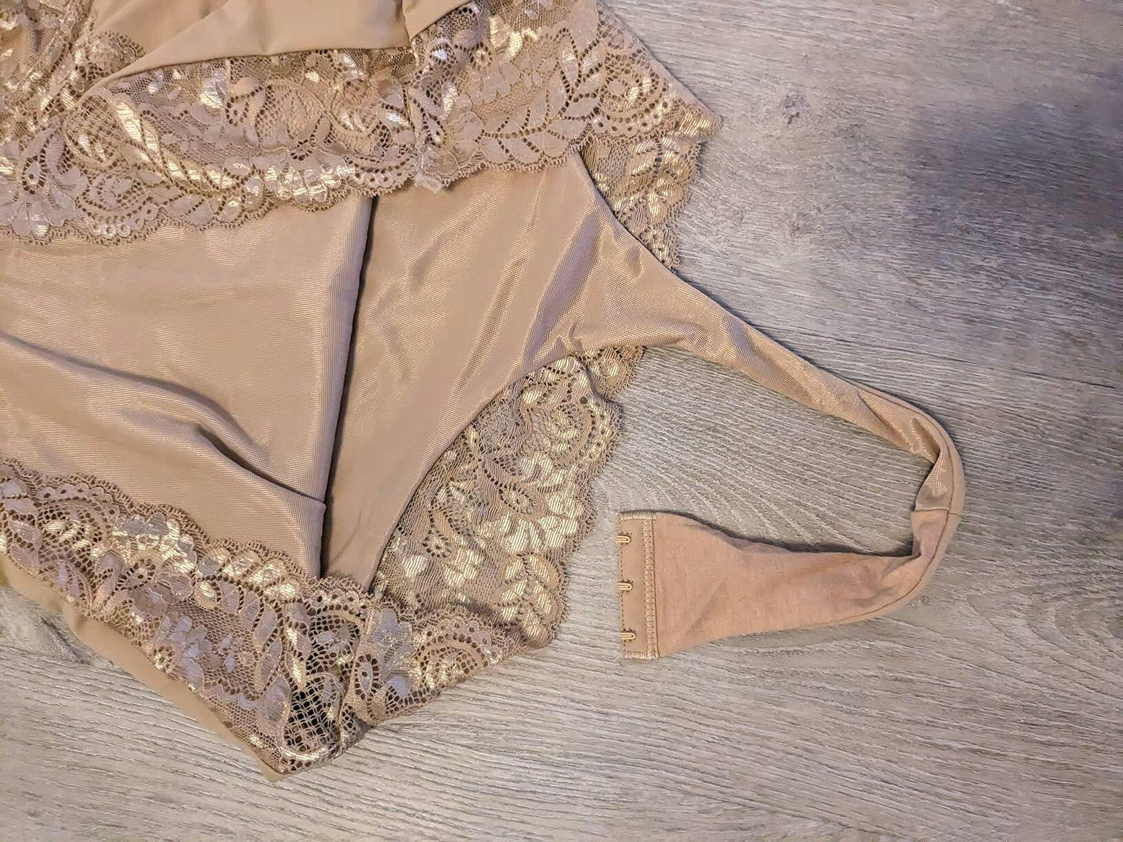 Spitzen V-Ausschnitt Bauchweg Mieder Ganzkörper Shapewear Body