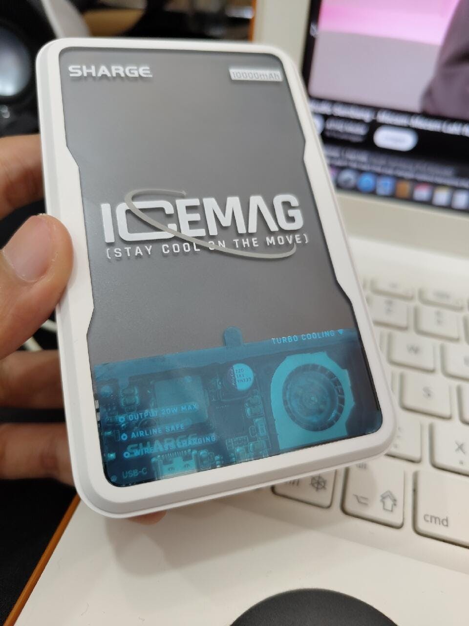 SHARGE ICEMAG Magnetic Battery Pack Active Cooling Wireless Power Bank